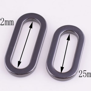 Heavy Duty Oval Ring Metal Loop 1 Inch and 1.25 Inch Oval Ring Metal ...