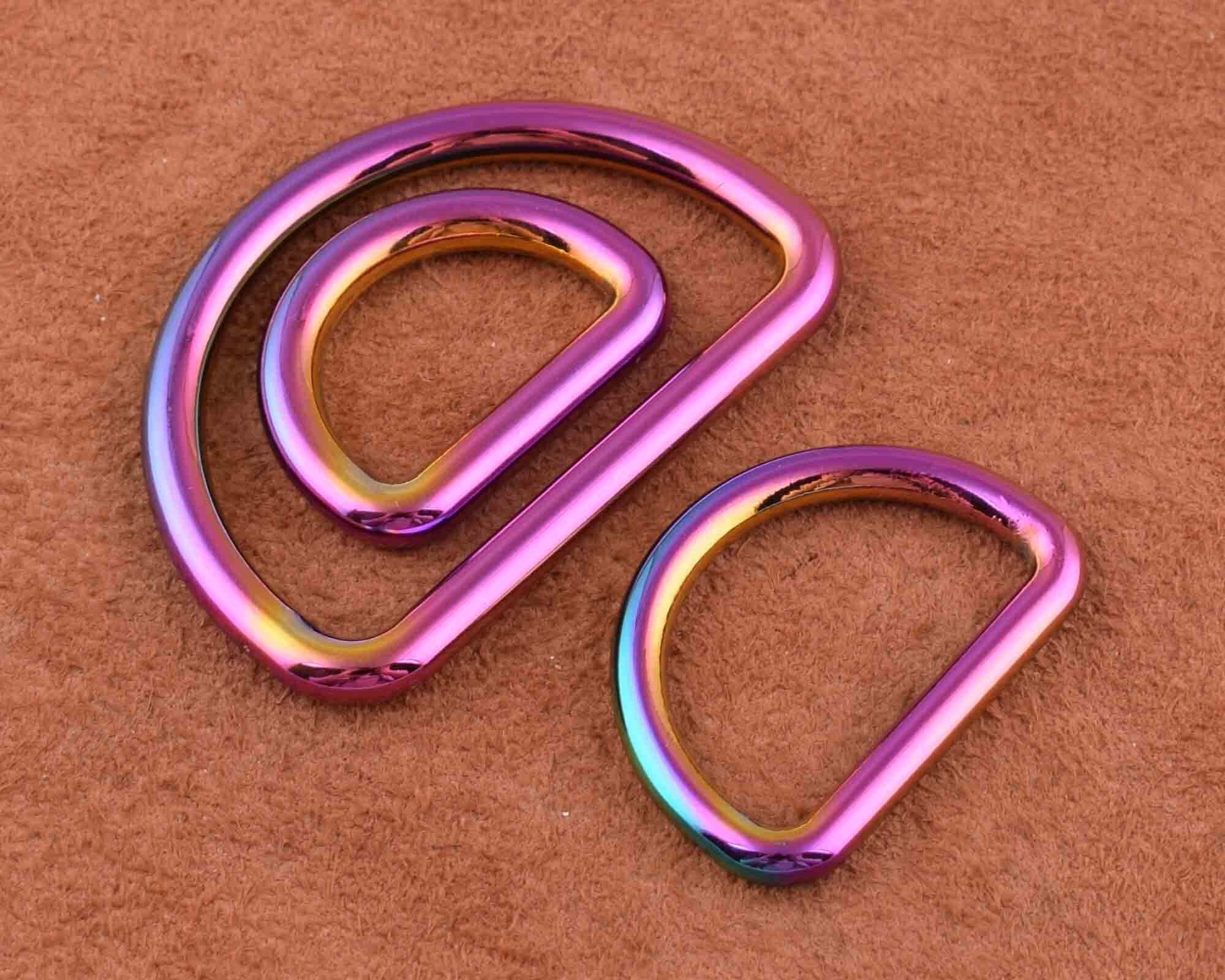 Rainbow Heavy Duty D Ring Findings Metal D rings Purse ring | Etsy