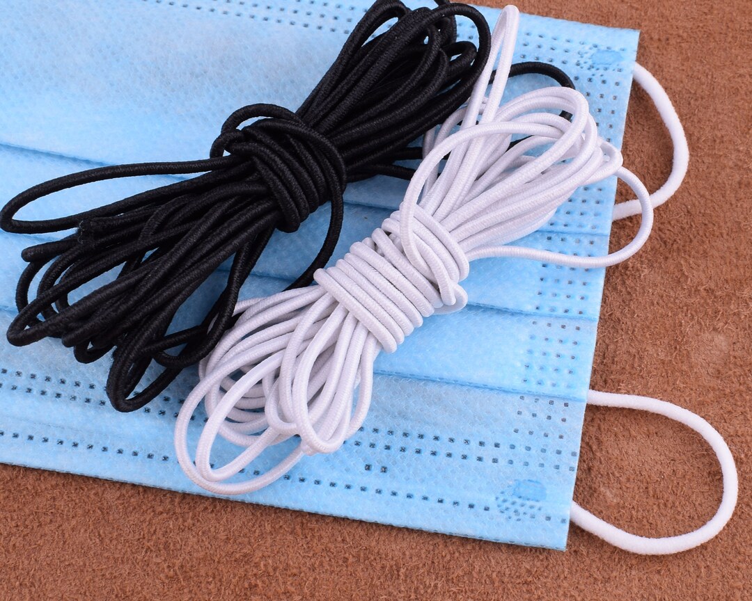 2mm Round Elastic Cord Nylon Coated,white/black Stretch Cord Beading ...