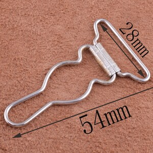 Dungaree Fastener Clip Brace Buckles 54*28mm Fastener Clip Bib Button ...