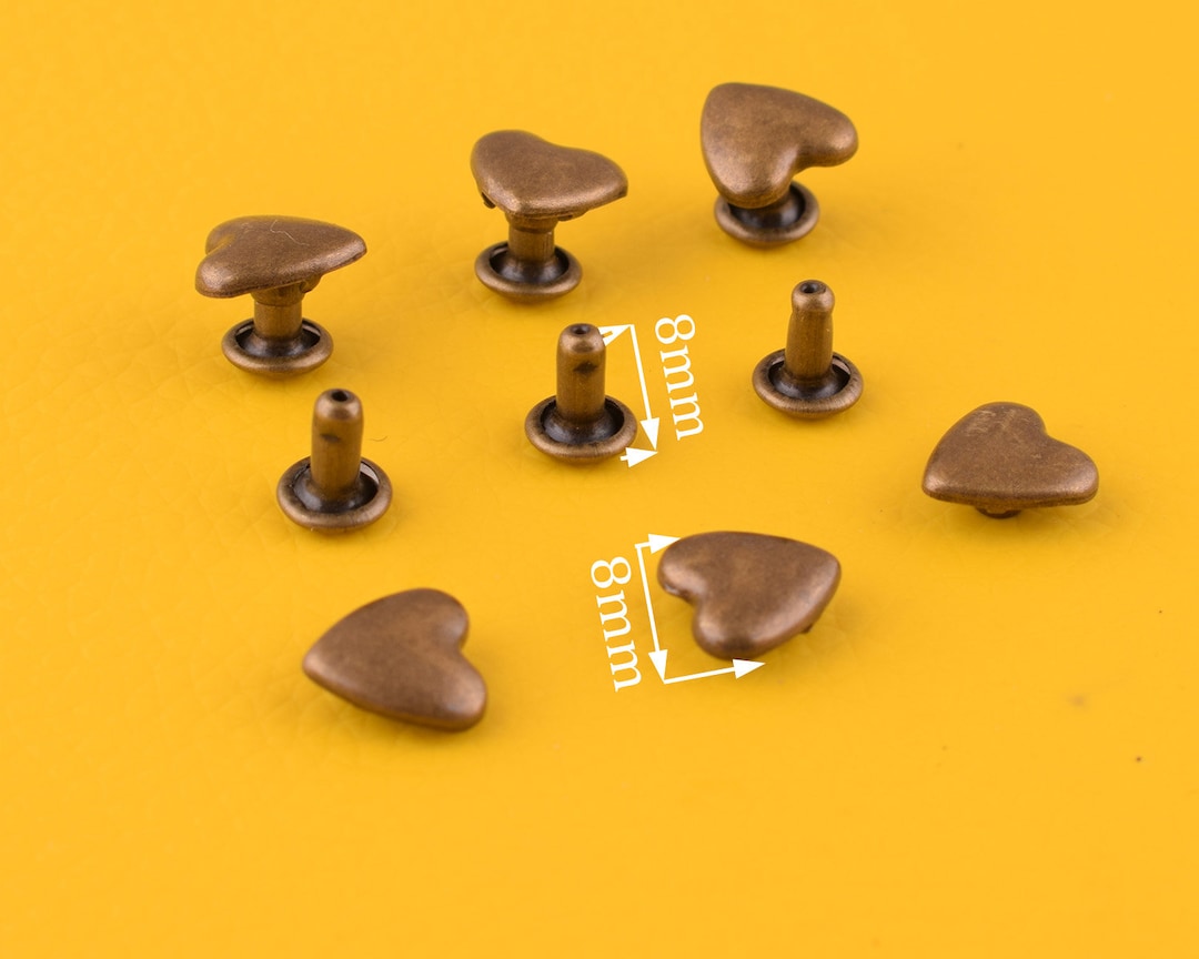 50 Sets-copper Metal Rivet for Leather Craft,rivets Conchos,bronze ...