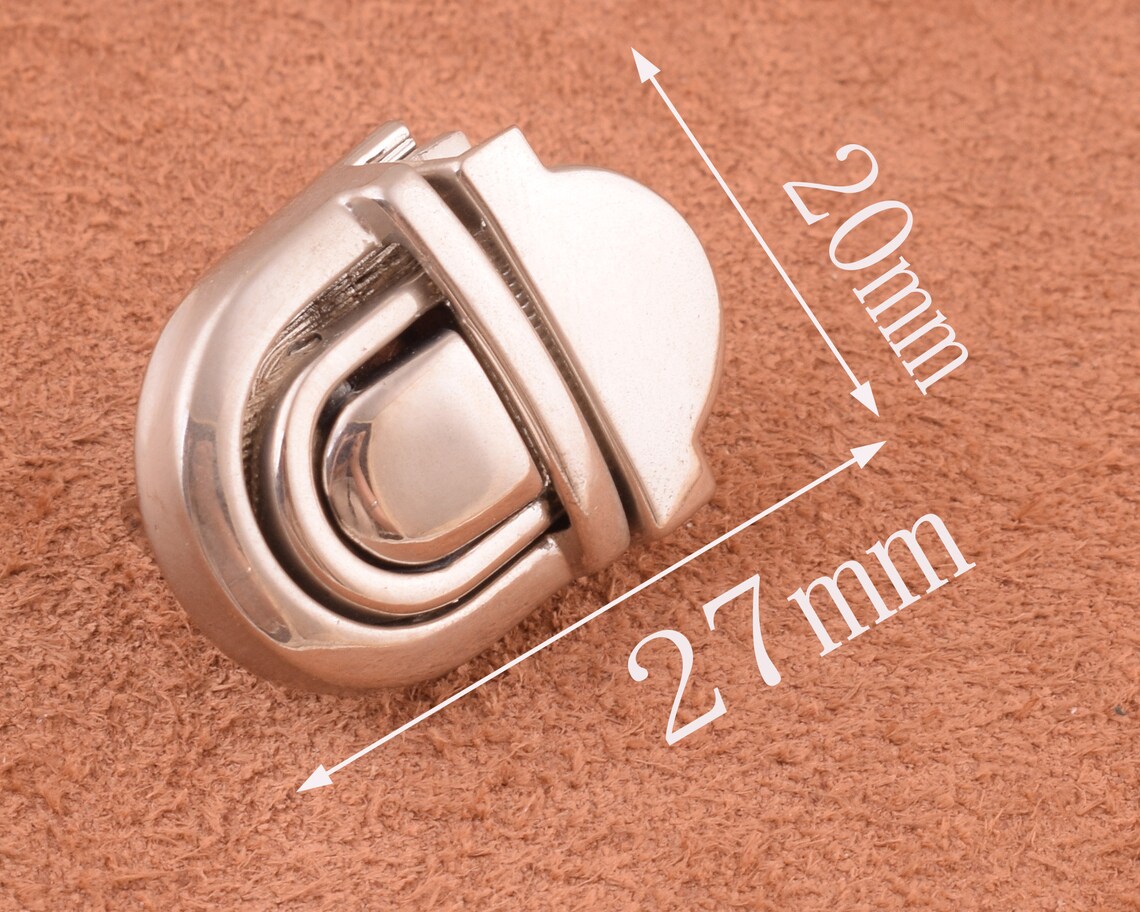 Metal Bag Press Locks 20*27mm Catch Tuck Purse Lock,silver Twist Turn ...