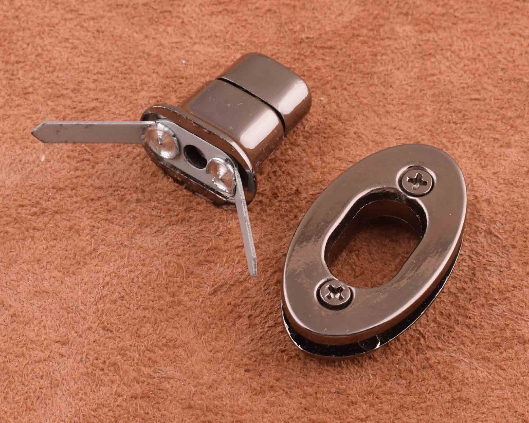 Gunmetal Wallet Purse Lock,31*35mm Hook Snaps Rivet Hardware Accessory ...