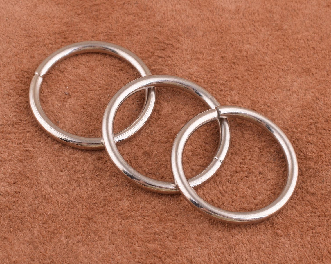 Metal O rings silver round rings unwelded split o ring 1 inch | Etsy
