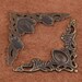 Graphic Ornate Metal Corners Bronze Metal Accents 39mm Metal Corner ...
