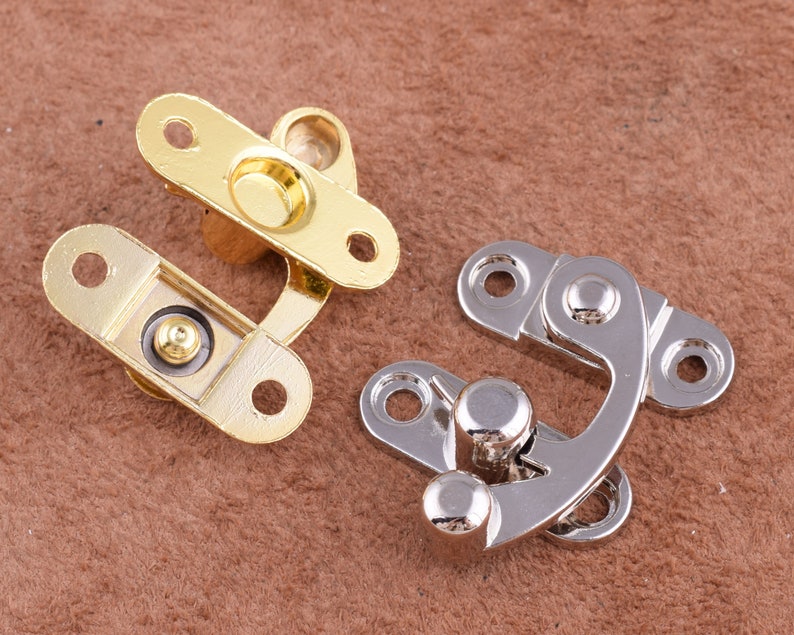 Metal Hasp Lock 8 Sets Decorative Swing Arm Latch Catch Wood Box Hasp ...
