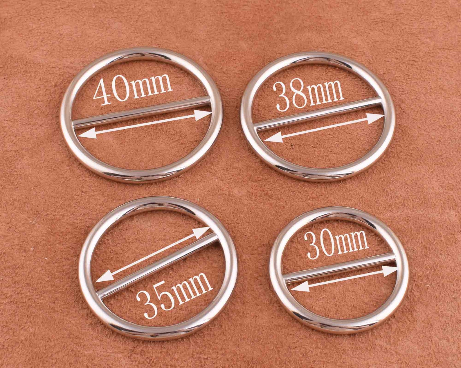 Silver Metal Round Buckle Wedding Button Circle Buckle Strap Buckles ...