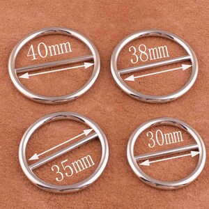 Silver Metal Round Buckle Wedding Button Circle Buckle Strap Buckles ...