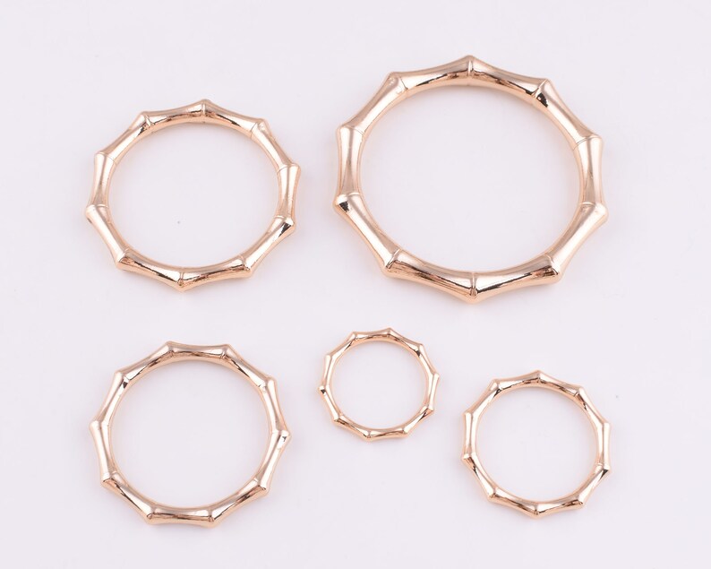 Bamboo Circle Charm,bamboo Shaped O Ring Handles,light Gold Metal Bag ...