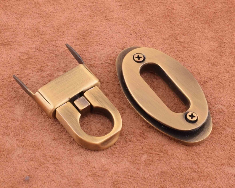 2 Inch Oval Lock Clasp Turn Lock Twist Lock Metal Hardware for | Etsy