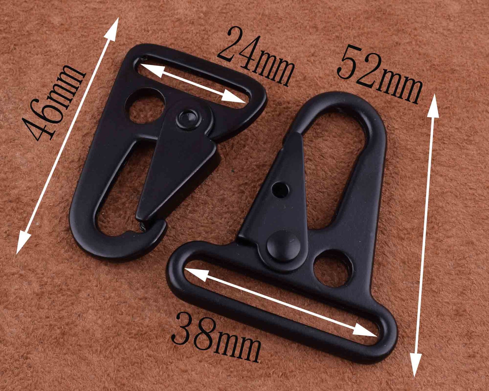 Black Clip Hooks1.5'' and 1'' Metal Snap Hook | Etsy