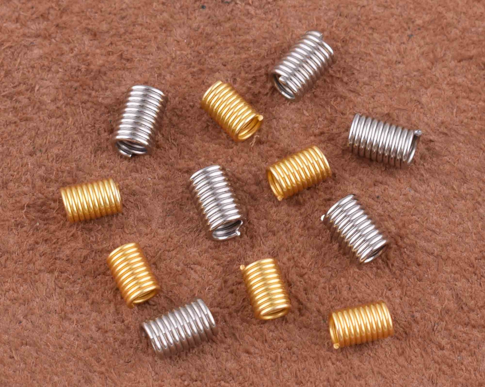 Spring Coil Bead End Tip Cap Connectorsspring Coil Crimp - Etsy