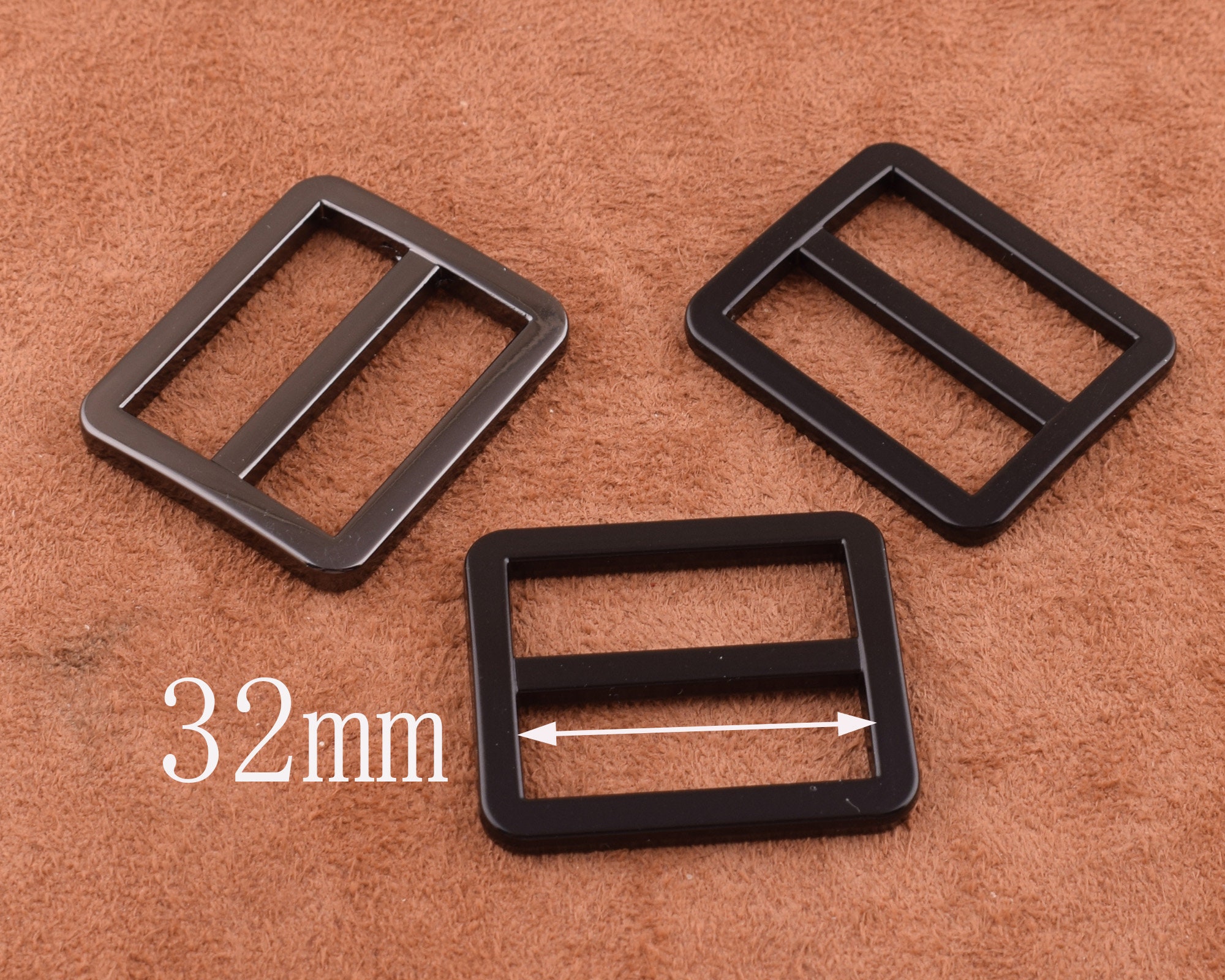 6 Pcs Black Metal Buckle Connector Trim Metal Buckle,1.25 Inch Gunmetal ...