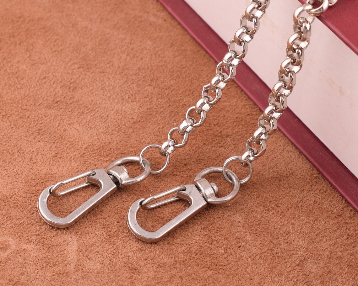 Bag Handle and Swivel Clasp With Metal Flat Mesh Chain 33 | Etsy