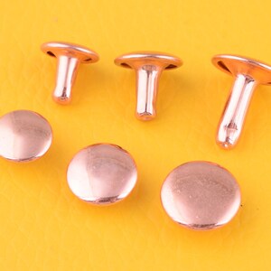 Metal Purse Rivets Double Cap Rivets Rose Gold Metal Rivets Round Metal ...