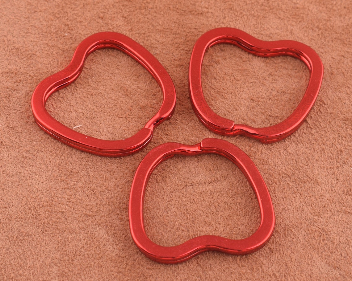 Red Apple Shaped Key Ring2621mm Cute Key Fob Ring Metal - Etsy