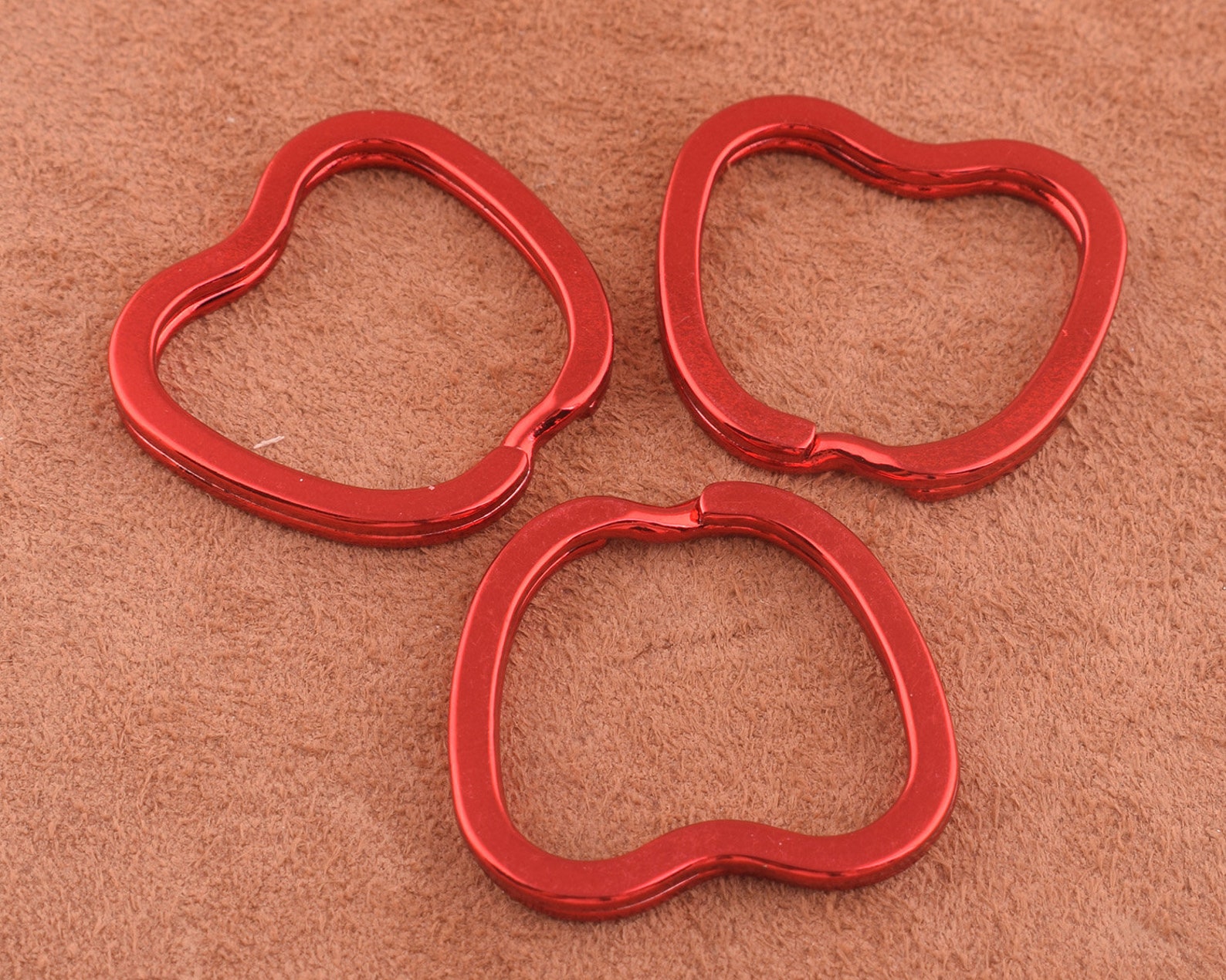 Red Apple Shaped Key Ring2621mm Cute Key Fob Ring Metal - Etsy