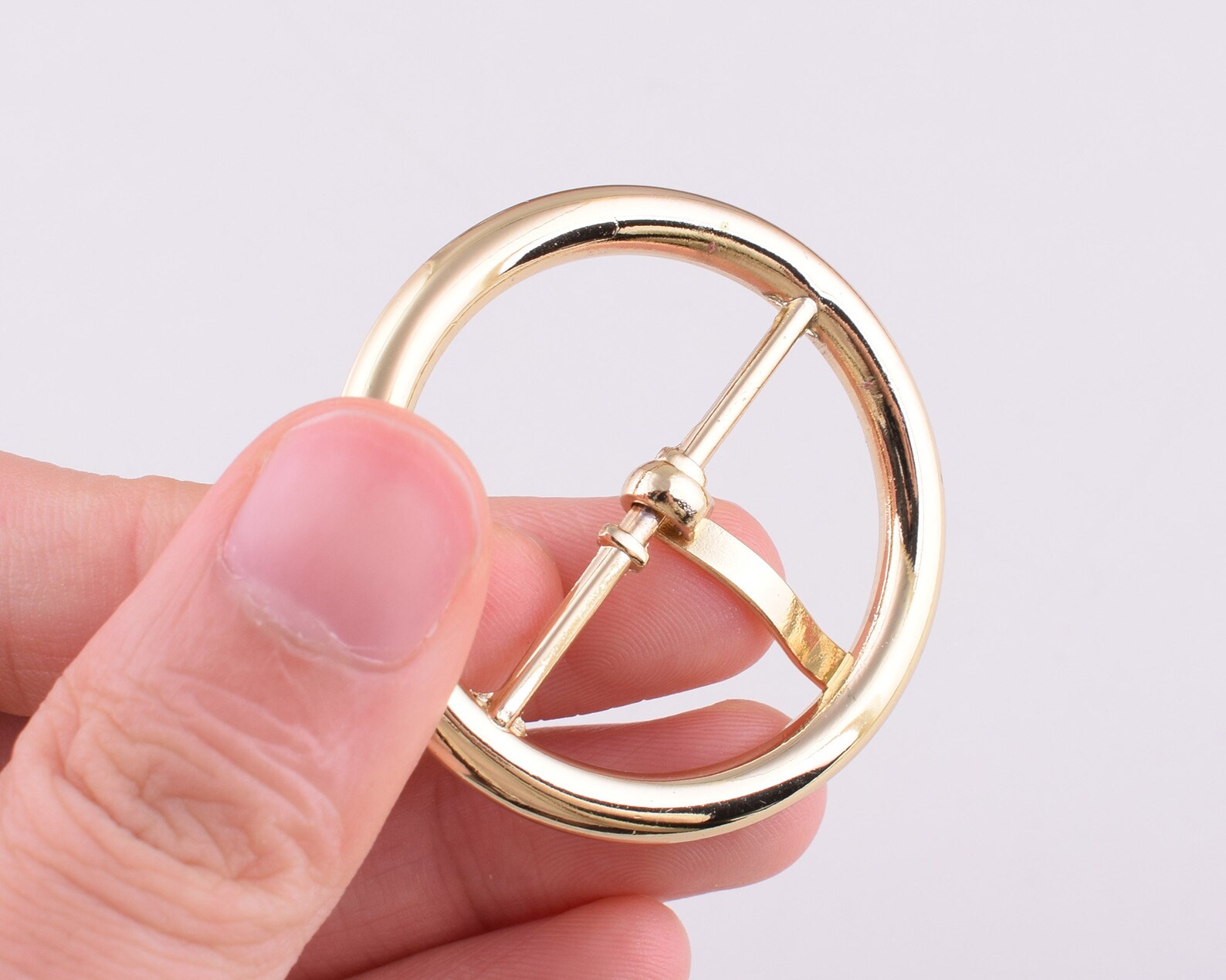 Round Belt Buckles Metal Bag Strap Pin Buckle31mm Adjuster | Etsy