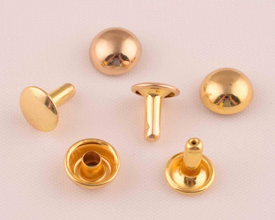 Gold Ball Cap Double Headed Metal Rivets,dome Rivet Gold Rivets,11*10 ...