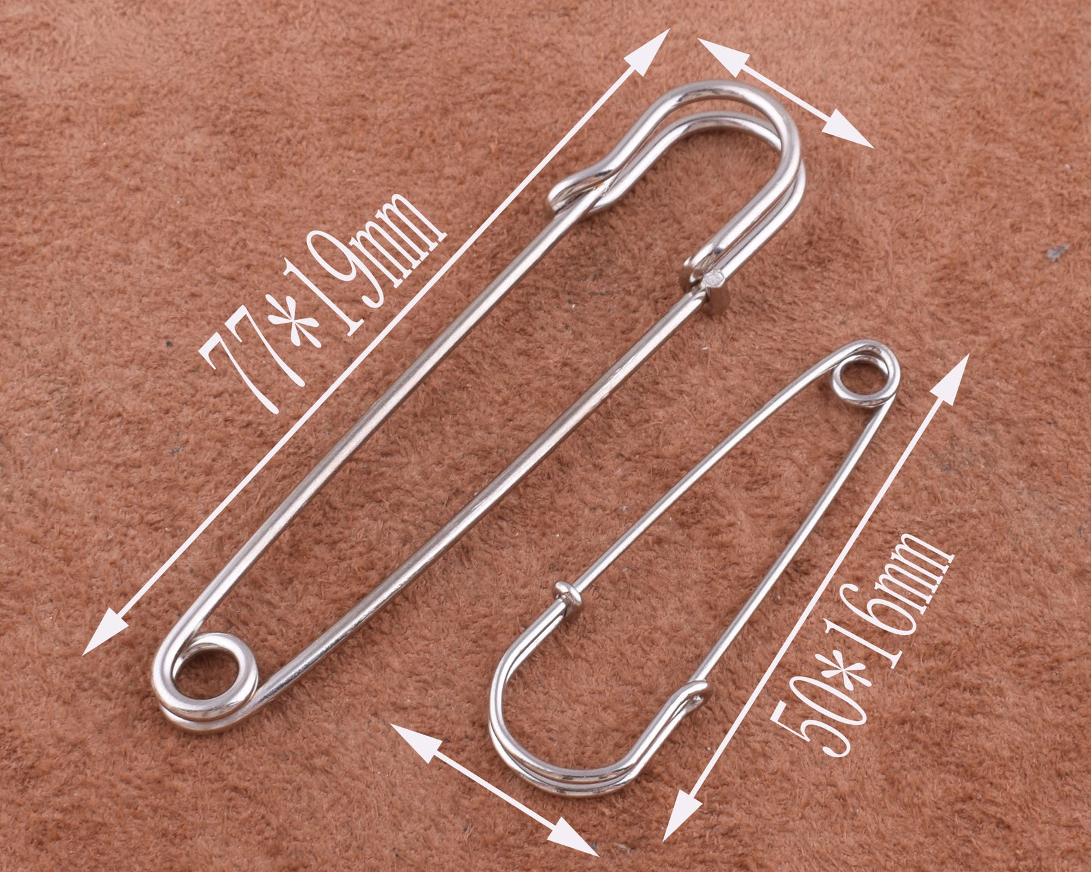 Safety Pin Brooch Pendant Connector Silver Safety Pin Bulk | Etsy