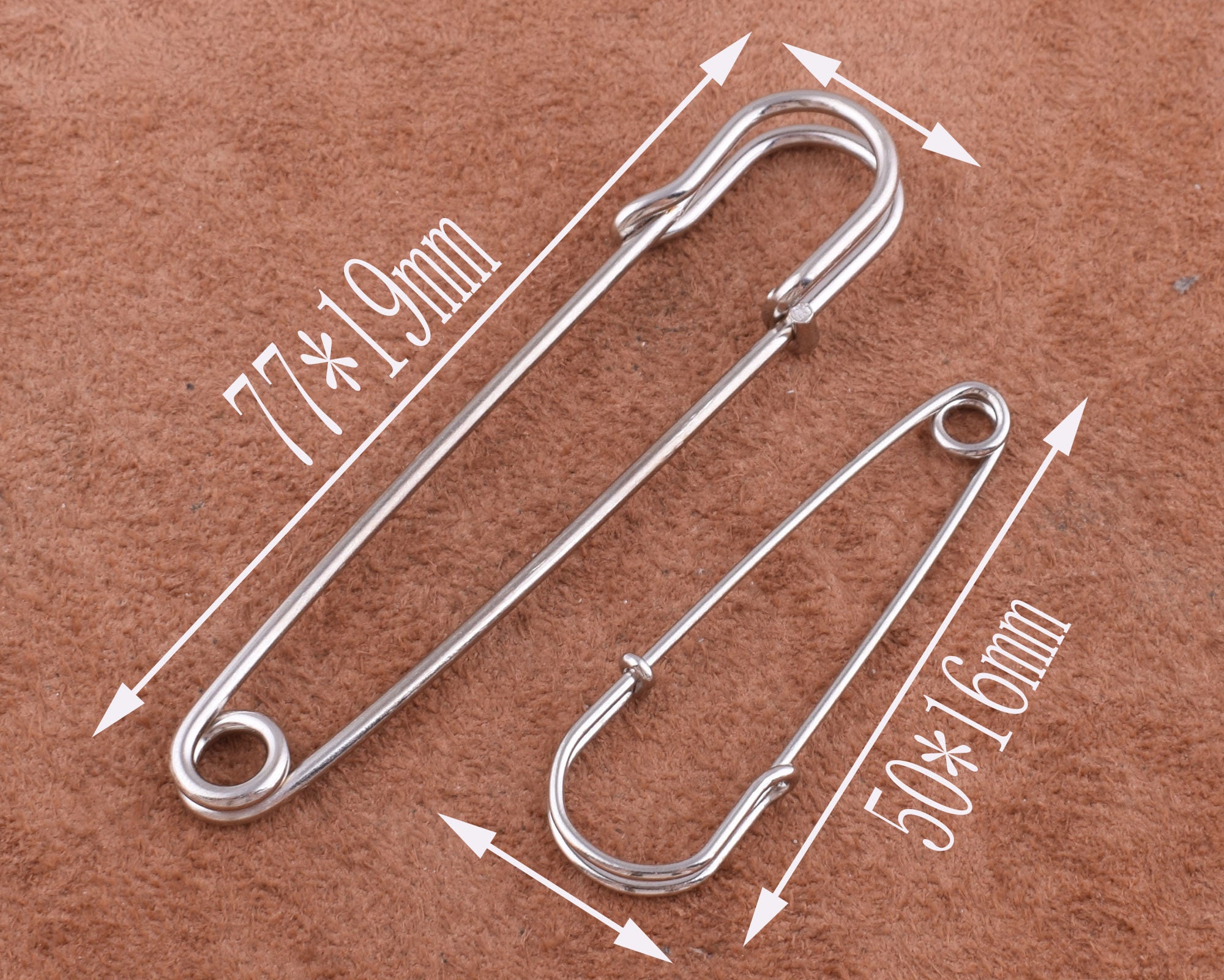 Safety Pin Brooch Pendant Connector Silver Safety Pin Bulk | Etsy