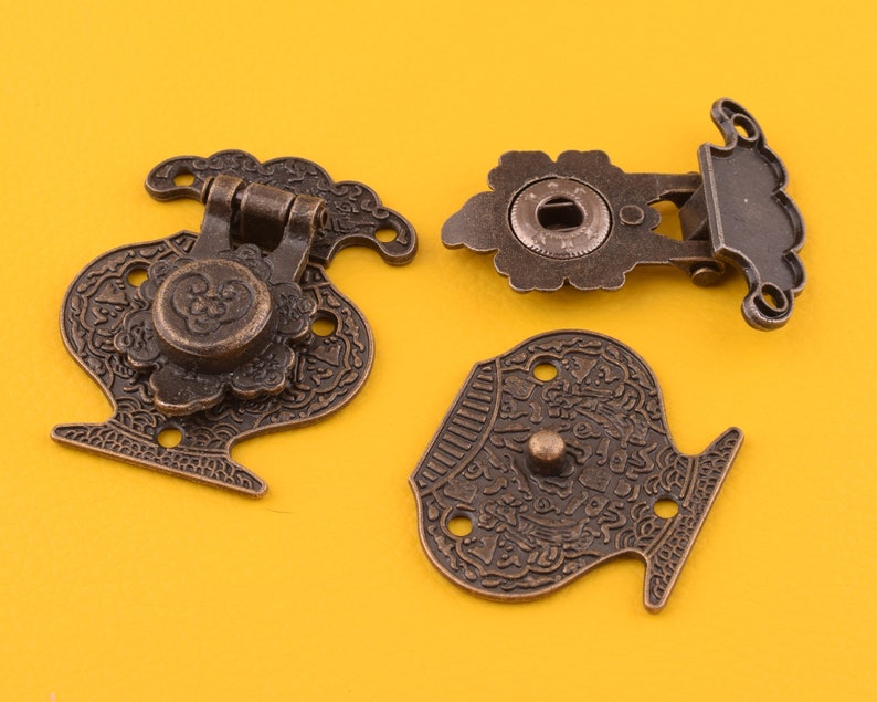 Bronze Clutch Lock/1.5 Inch Latch Lock/clutch Purse Lock/ Tongue Lock ...