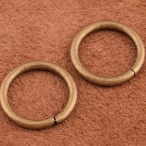 Metal Purse O-ring Non Welded Bronze O Ring Solid Round Ring Craft ...