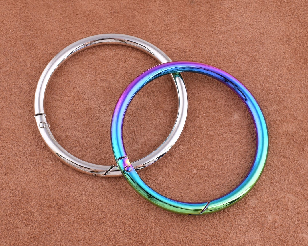 Spring O Ring Clasps Spring Gate Ring,62mm Purse O Ring Round Ring Push ...