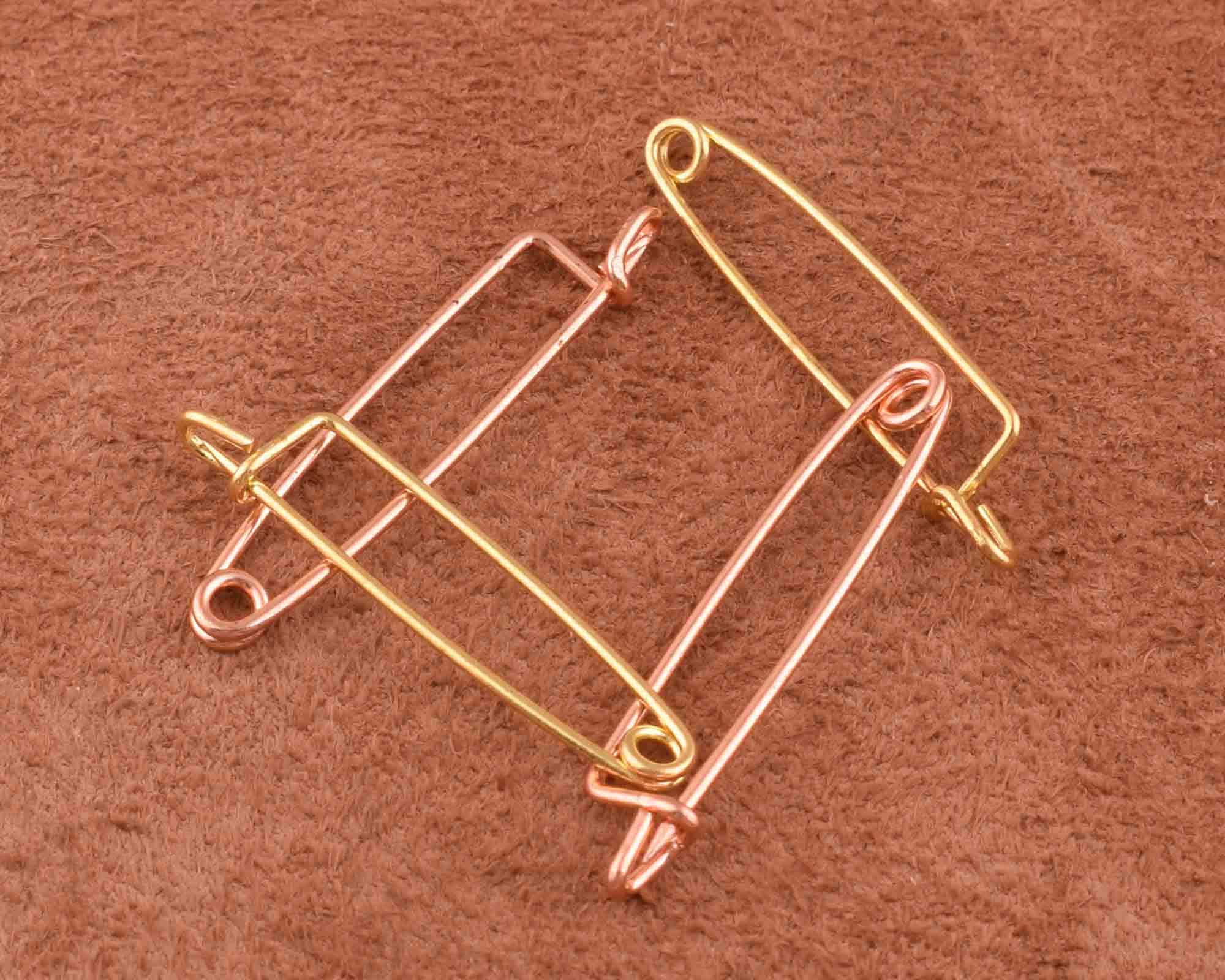 50pcs Safety Pin Brooch Stitch Markers,metal Safety Pins Loops Charms ...