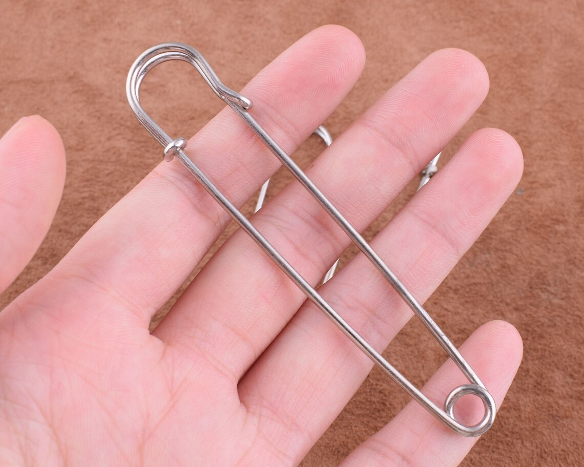Safety Pin Brooch Pendant Connector Silver Safety Pin Bulk | Etsy