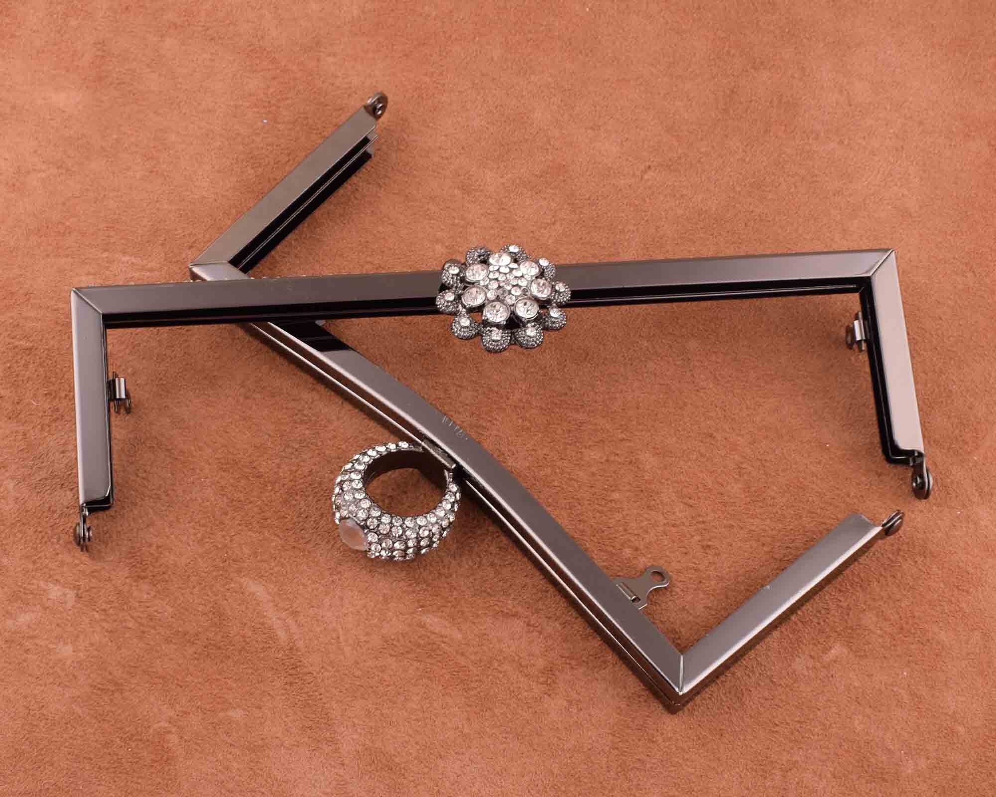 Gunmetal Purse Frame Bag Frame Clutch Frame Purse | Etsy