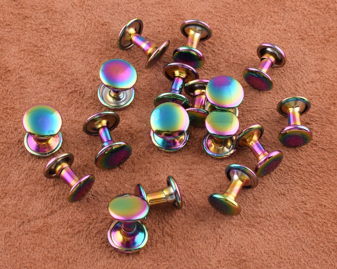 Double Cap Rivets 810/911mmrainbow Metal Rivets Pack of 30 - Etsy