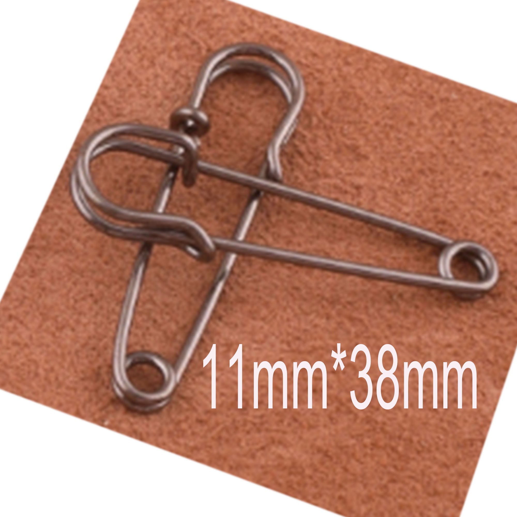 40 Pcs Gunmetal Safety Pins Kilt Pins Coiless Brooch Pin Back | Etsy