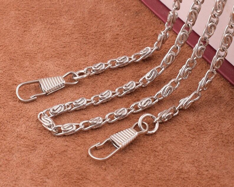 45 Inch Silver Purse Chain Heavy Iron Curb Chain 12mmhigh - Etsy