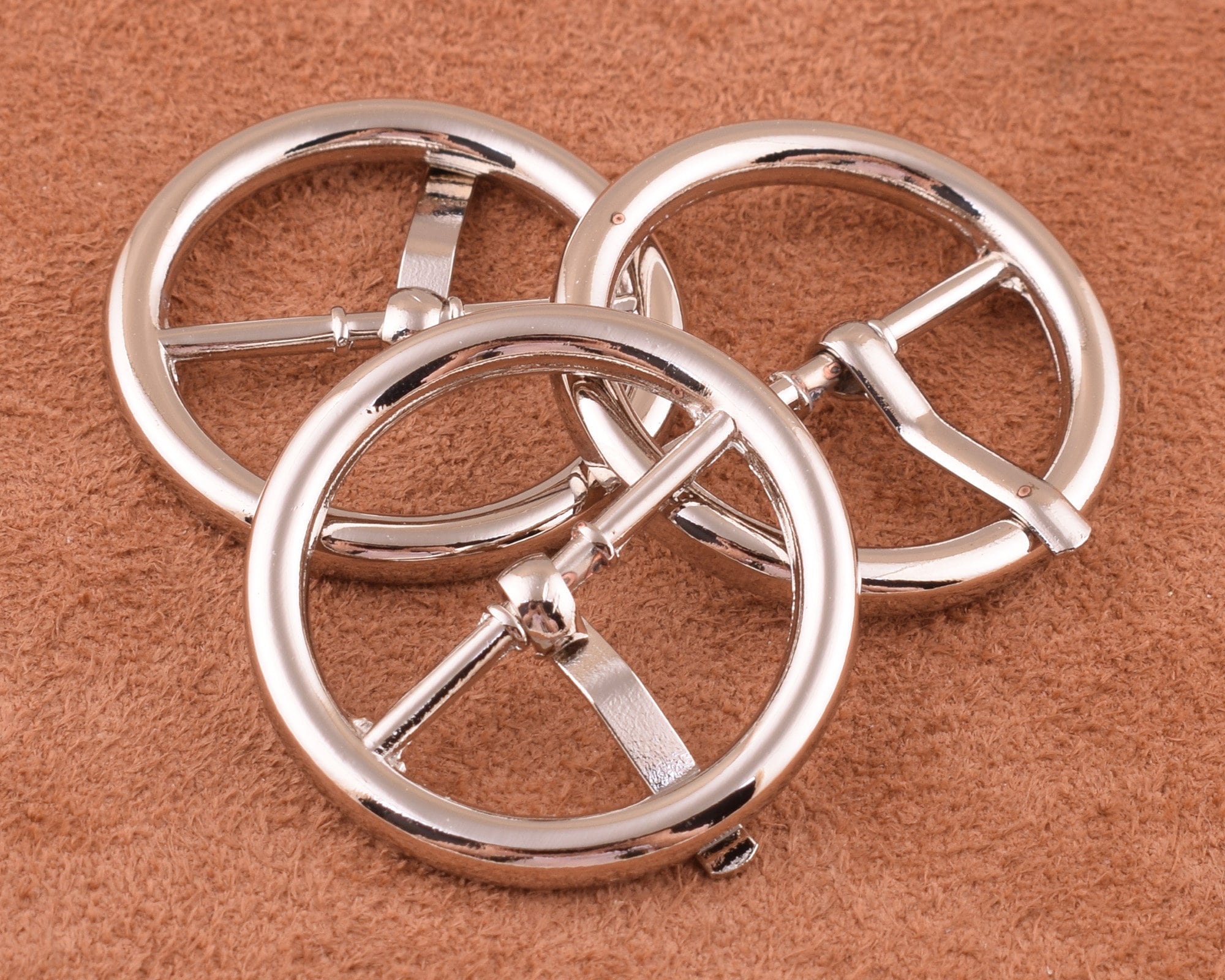 Silver Metal Buckle 1 Metal Buckles-small Bucklestrio - Etsy