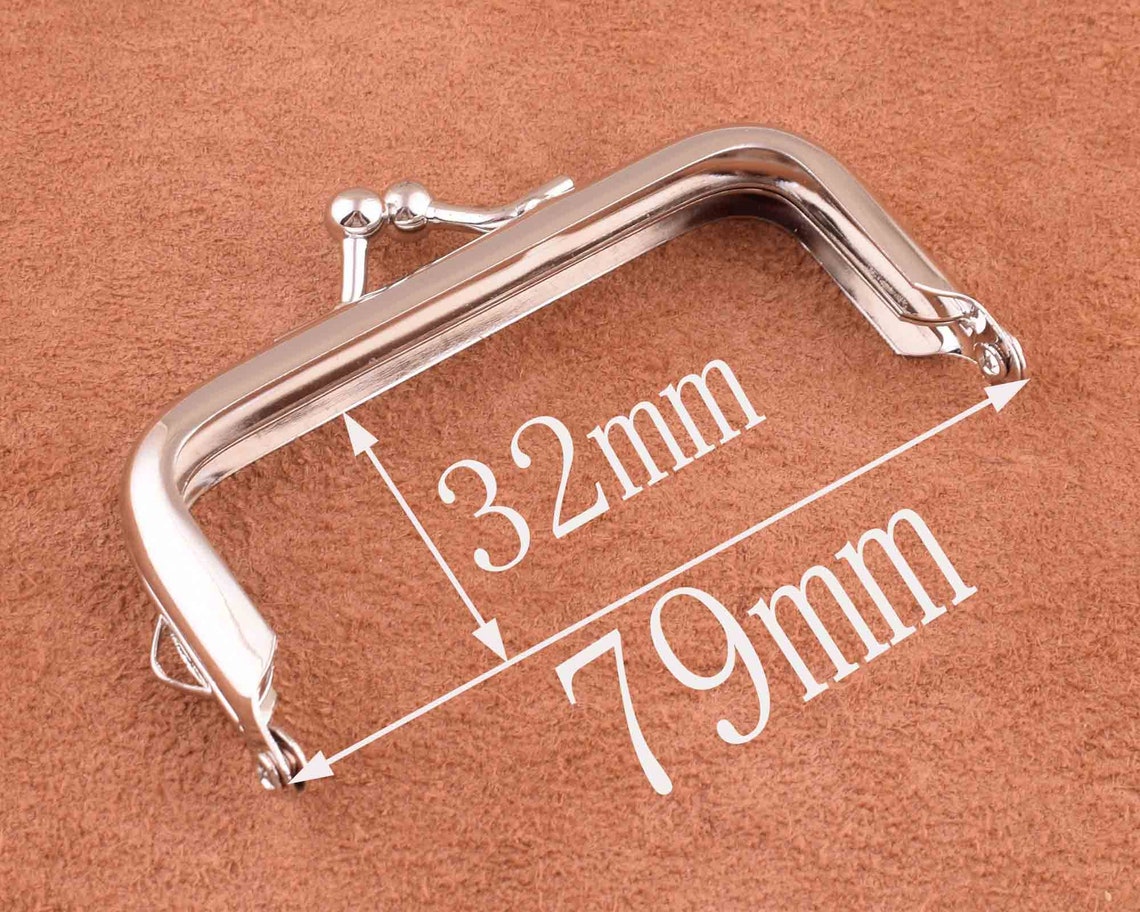 Small Purse Frame Square Metal Frame Diy Coin Purse Frames,79*32mm Kiss ...