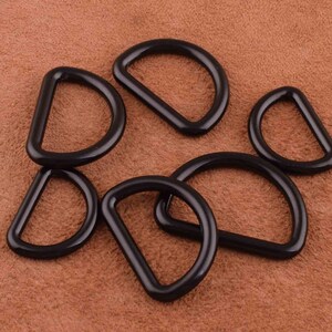 Black D Rings 30/25/20mm D Ring Buckle Purse Ring 1 Inch Strap Rings ...