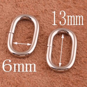 Silver Metal Oval Rings,oval Loop Bag Connector,no Welded Round Edge ...