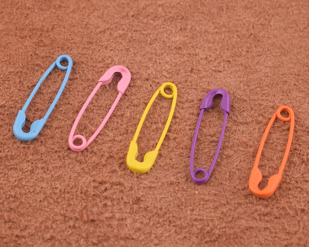 Polychrome Small Safety Pins 300pcs Pink/yellow/blue Small Safety Pins ...