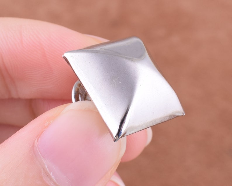Metal Pyramid Rivets Double Cap Rivets Silver Rivets Studs | Etsy