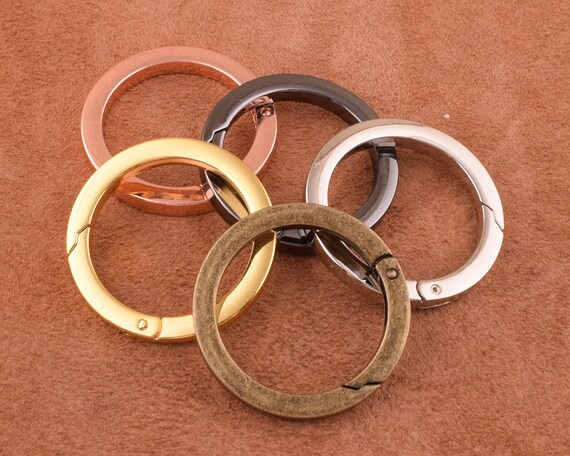 Flat Round Spring Gate Ring Spring Ring Clasp Zinc Alloy | Etsy