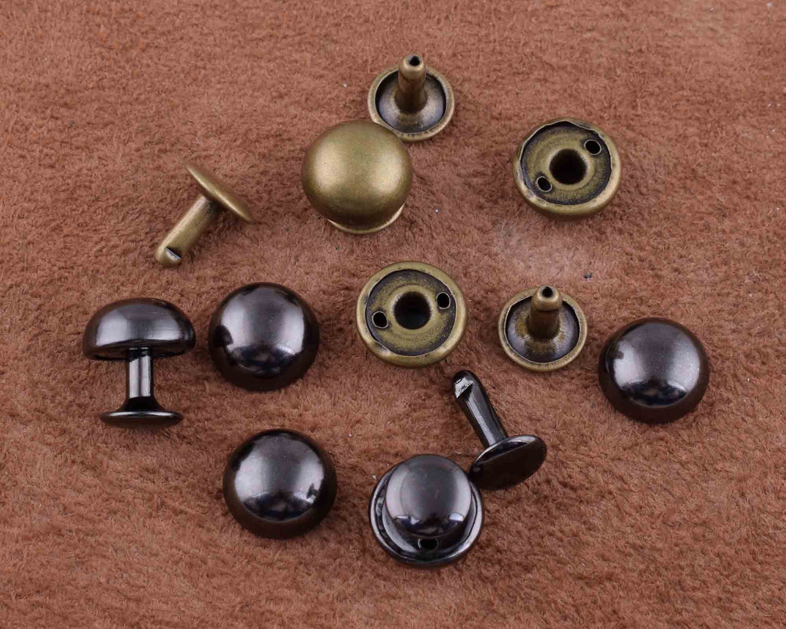 Double Cap Rivets Ball Cap Double Metal Rivets12mm Stud Rapid - Etsy
