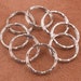 50pcs Iron Silver Key Ring Silver Ribbon Key Chain Round Split - Etsy