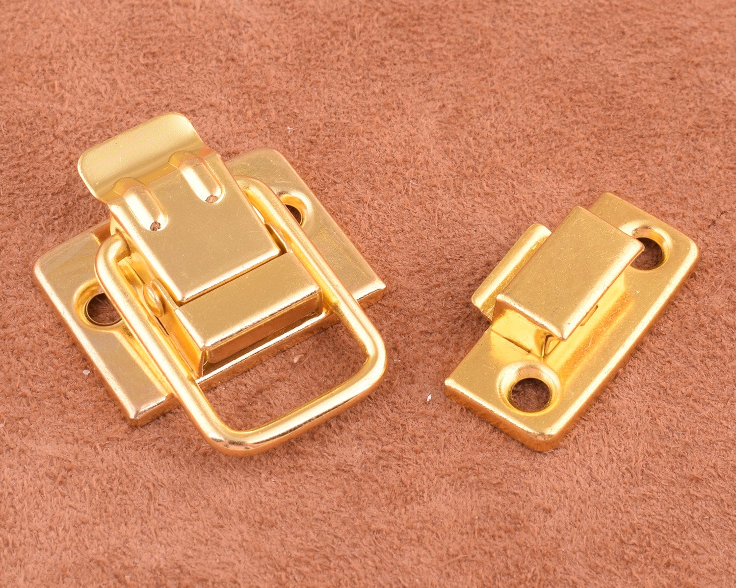 Gold Metal Square Rectangle Purse Lock Thumb Catch 40*31mm Tuck Tongue ...
