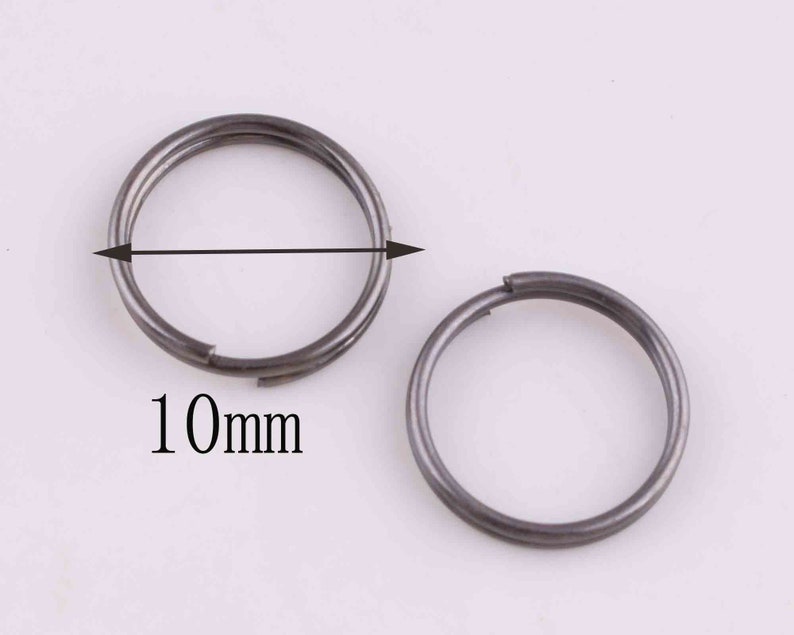 Small Keychain Rings Split Ring Gunmetal Key Chain Key - Etsy