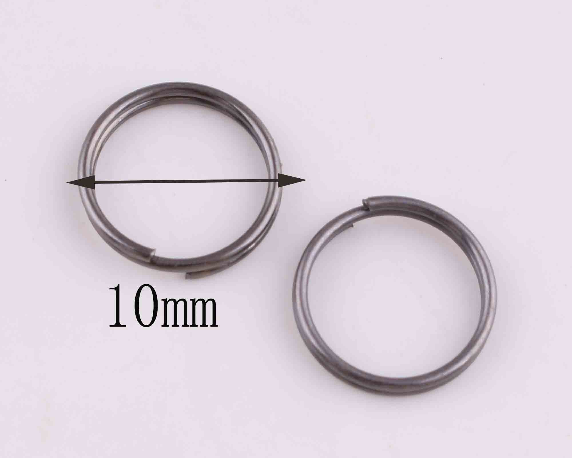 Small Keychain Rings split ring gunmetal key chain key | Etsy