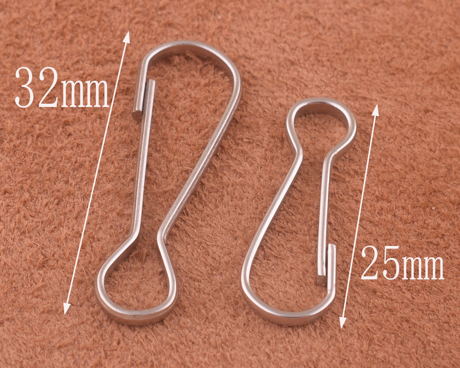 BULK Lanyard Hook Clips, Silver Tone, 32/25mm (1.25 Inch/1 Inch),zipper ...