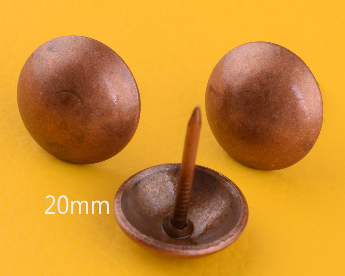 Copper Upholstery Tacks Nails Small 20 mm finished upholstery | Etsy