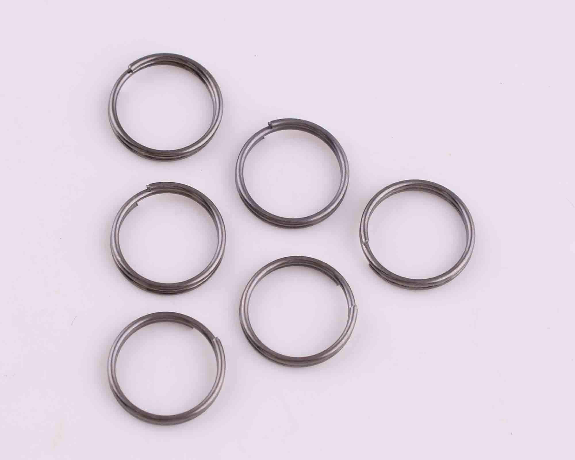 Small Keychain Rings split ring gunmetal key chain key | Etsy