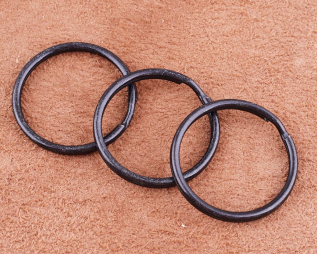 Black Split Rings 10mm 15mm 20mm 25mm 30mm Key Ring Wholesale Key Split ...